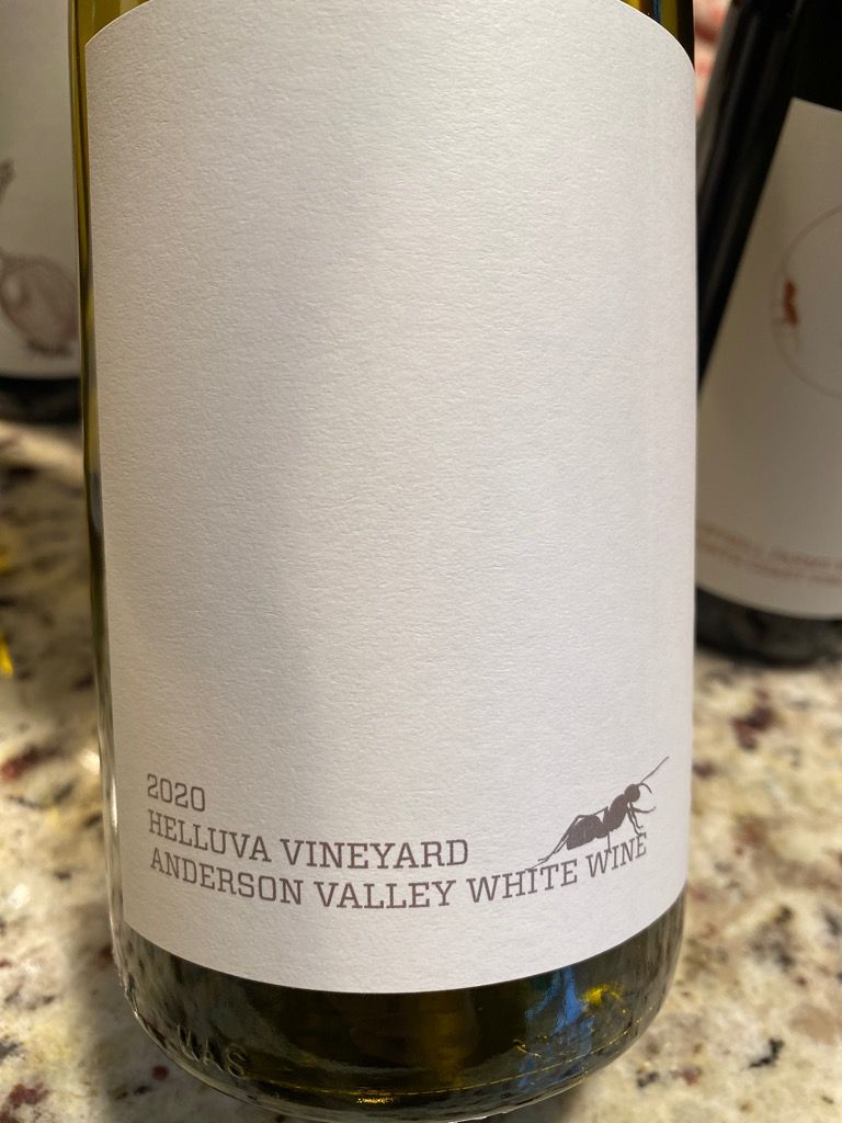 2020 Anthill Farms Pinot gris blend Helluva Vineyard, USA, California ...