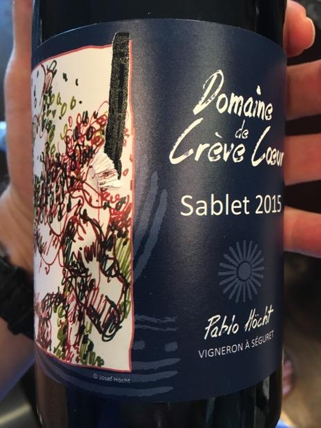 2015 Domaine de Creve-Coeur Côtes du Rhône Villages Sablet, France ...