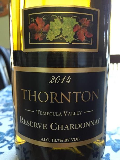2021 Thornton Chardonnay Reserve, USA, California, South Coast ...