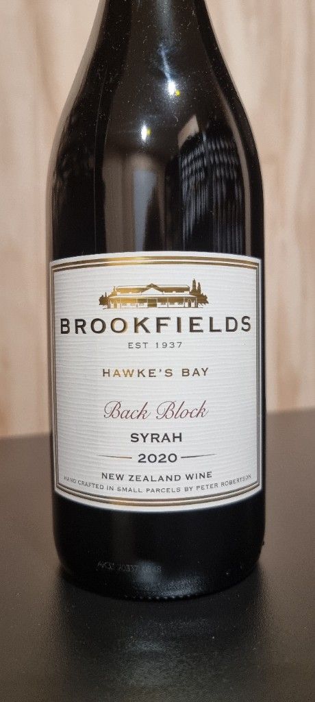 2021 Brookfields Syrah Back Block, New Zealand, North Island, Hawke's ...