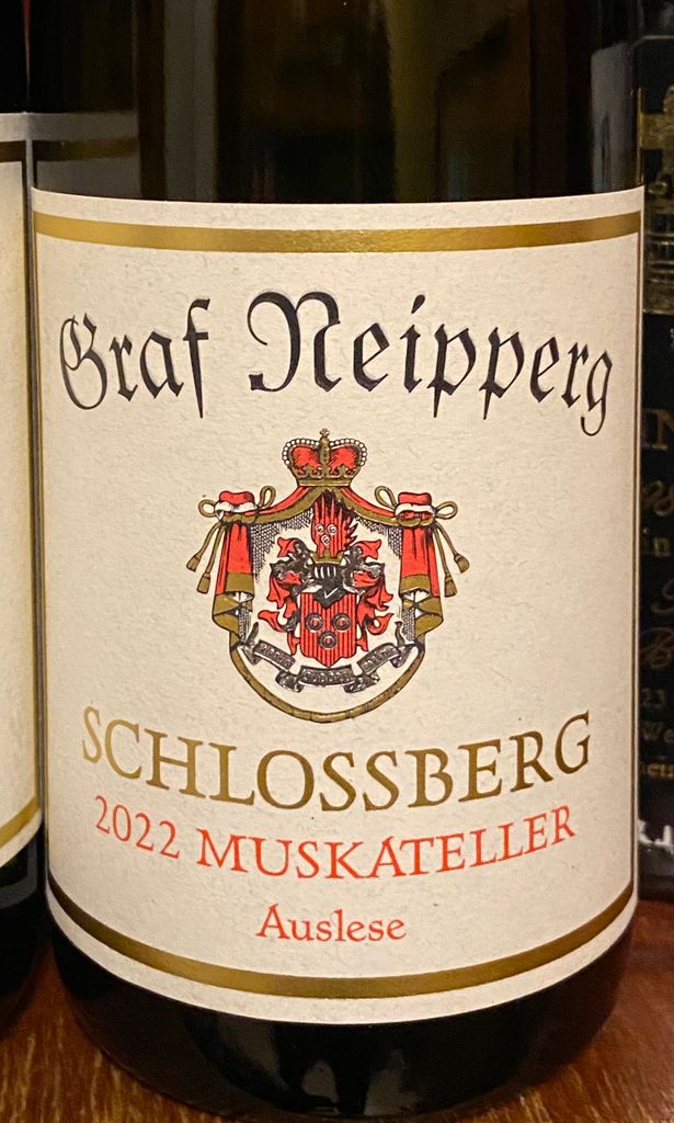 2022 Graf Neipperg Neipperger Schlossberg Muskateller Auslese, Germany ...