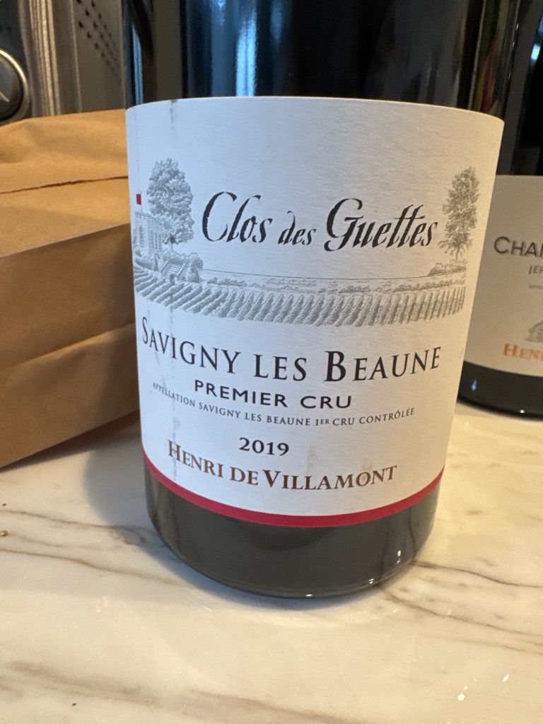 2019 Henri de Villamont Savigny-lès-Beaune 1er Cru Clos des Guettes ...