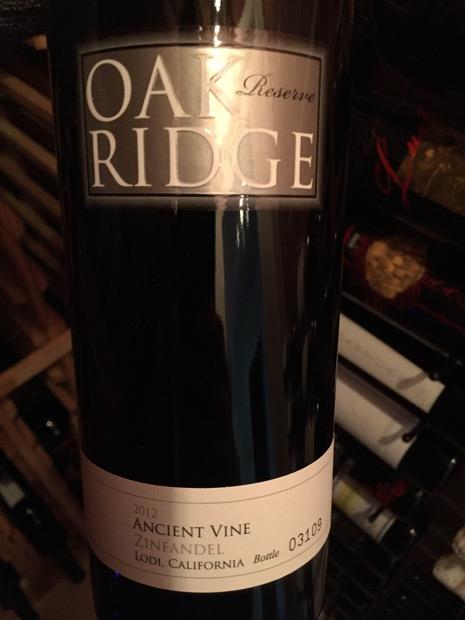 2012 Oak Ridge Winery Zinfandel Ancient Vine Reserve, USA, California ...