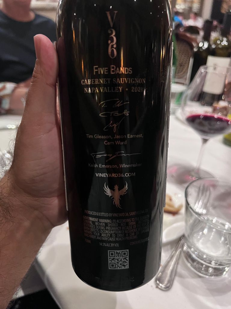 2021 Vineyard 36 Cabernet Sauvignon Five Bands, USA, California, Napa ...