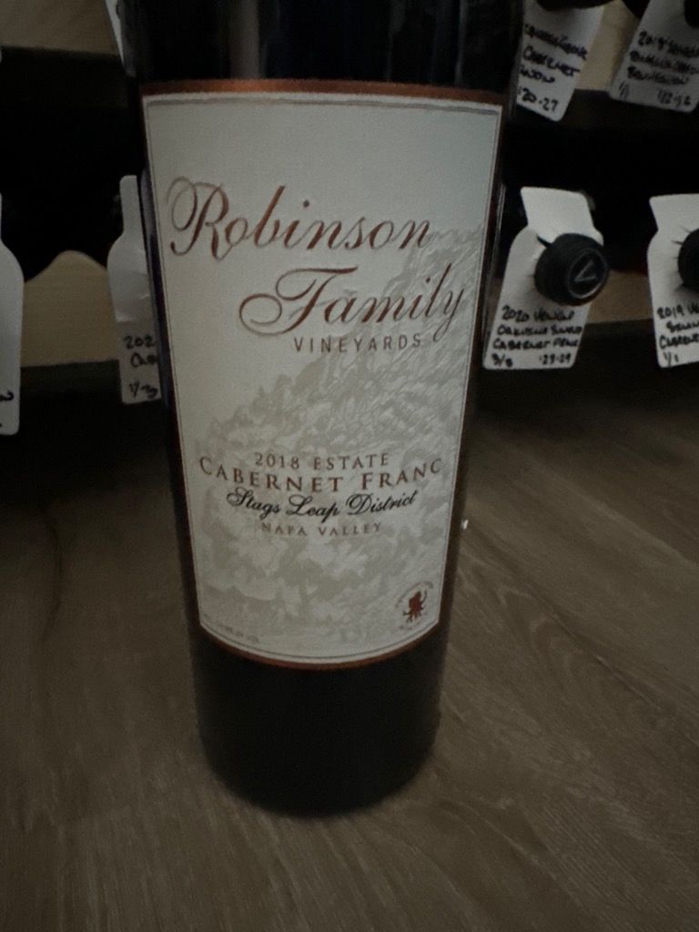 2018 Robinson Family Vineyards Cabernet Franc, USA, California, Napa ...