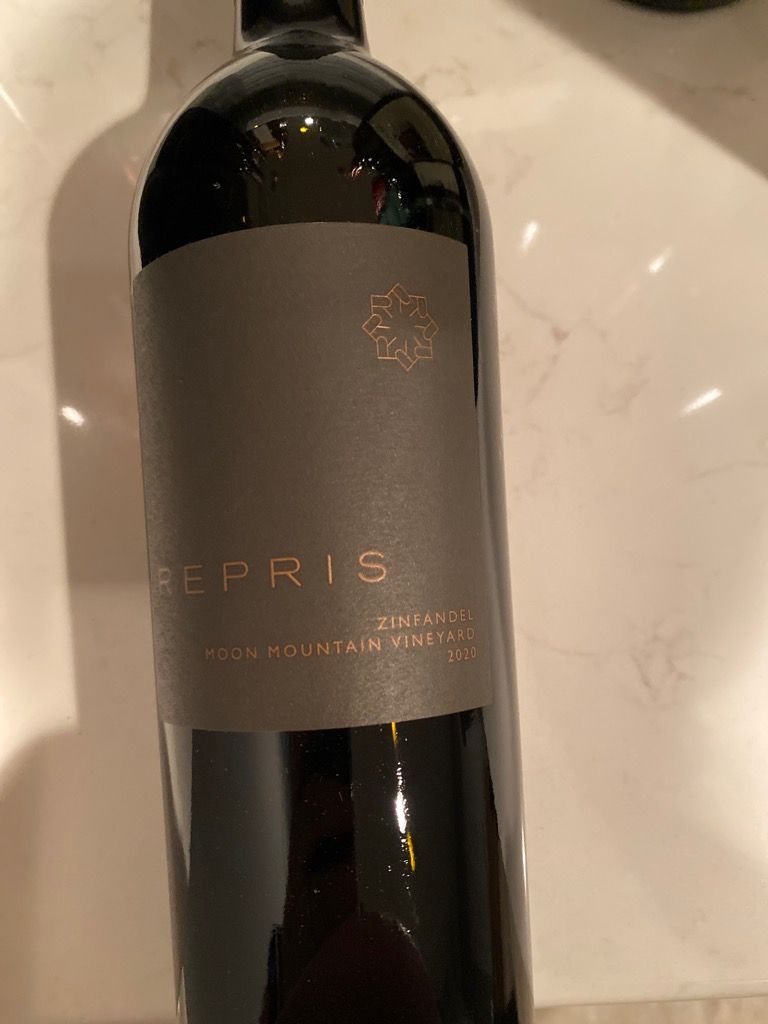 2020 Repris Zinfandel Moon Mountain Vineyard, USA, California, Sonoma ...