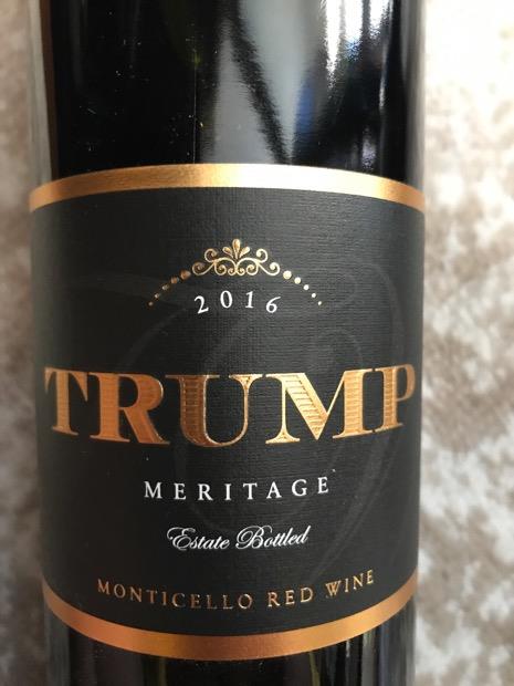 2016 Trump Winery Meritage, USA, Virginia, Central Virginia, Monticello ...