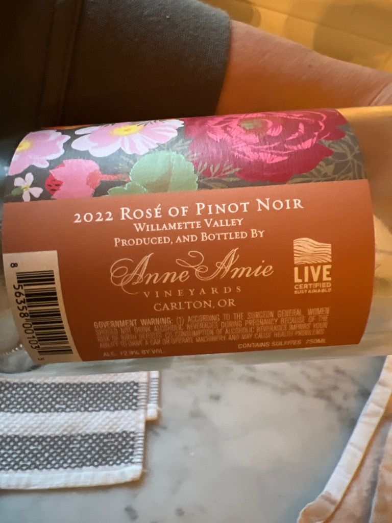 2022 Anne Amie Pinot Noir Rosé, USA, Oregon, Willamette Valley ...