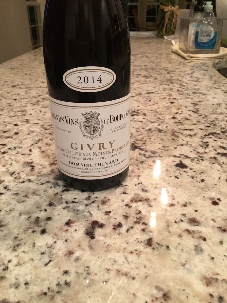 2014 Domaine Thenard Givry 1er Cru Cellier aux Moines Blanc, France ...