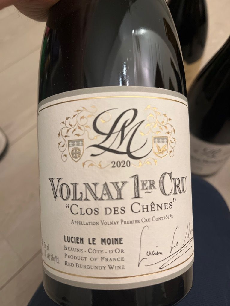 2020 Lucien Le Moine Volnay 1er Cru Clos des Chênes, France, Burgundy, Côte de Beaune, Volnay ...