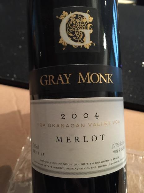 2003 Gray Monk Estate Winery Merlot, Canada, British Columbia, Okanagan ...