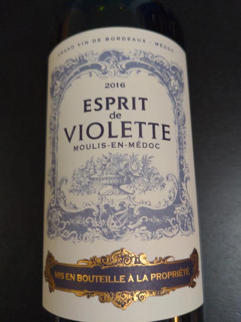 2016 Château Violette Moulis en Médoc Esprit de Violette, France ...