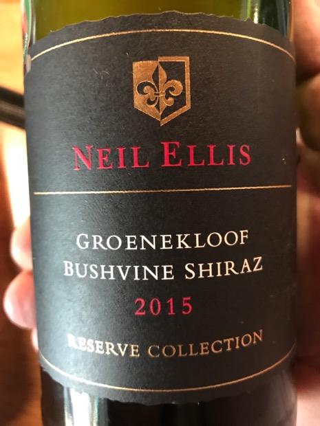 2012 Neil Ellis Shiraz Vineyard Selection Groenekloof, South Africa ...