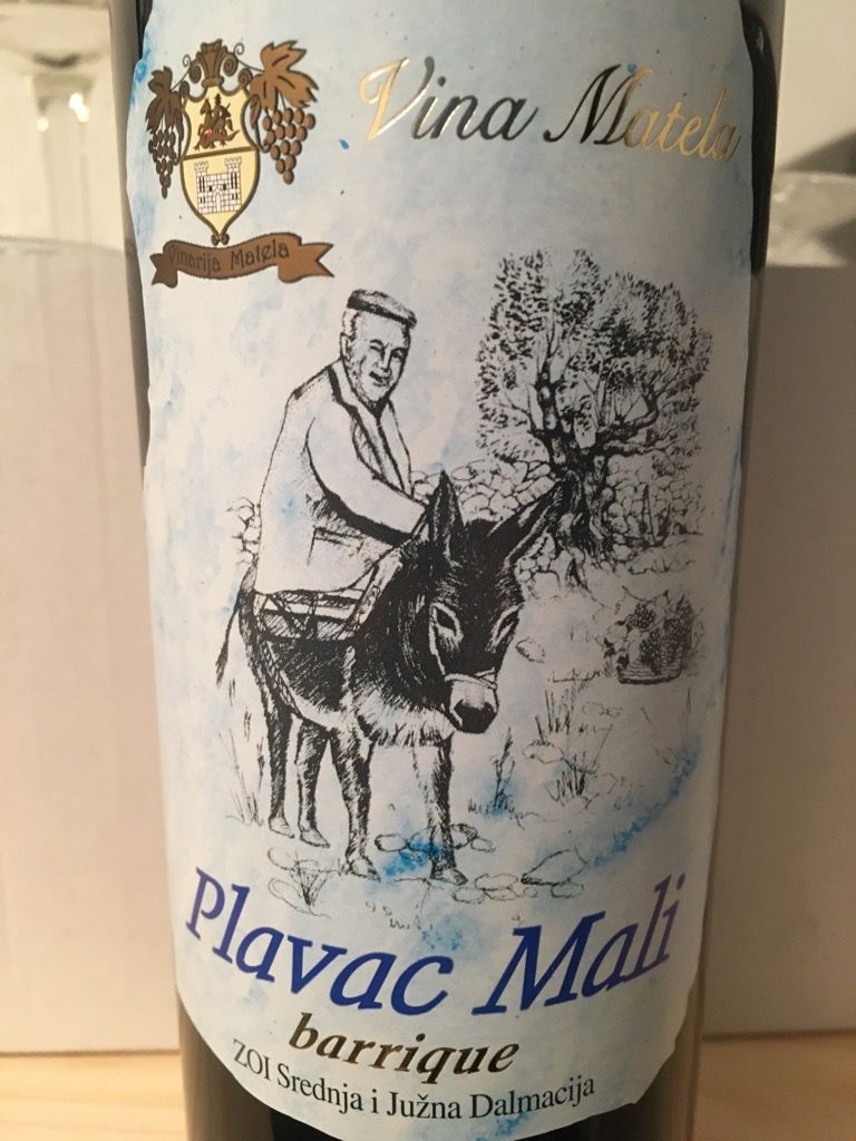2019 Vina Matela Plavac Mali Barrique, Croatia, Dalmatia, Srednja i ...