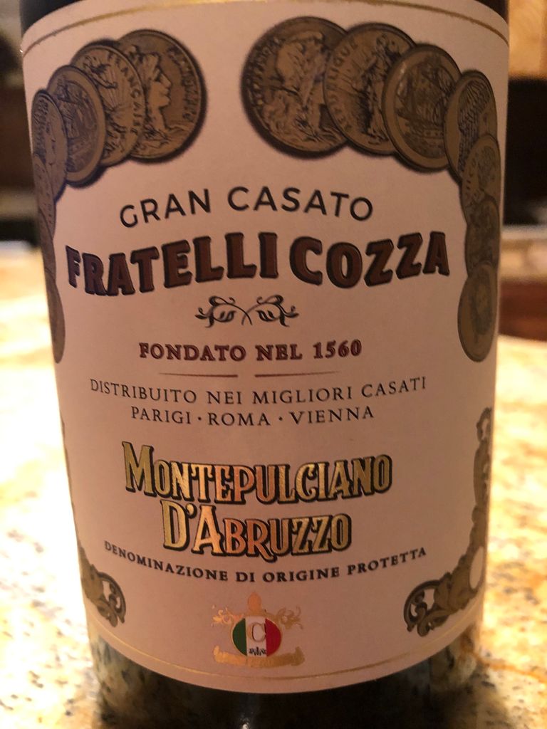 2020 Bacco Montepulciano d'Abruzzo Gran Casato Fratelli Cozza, Italy ...