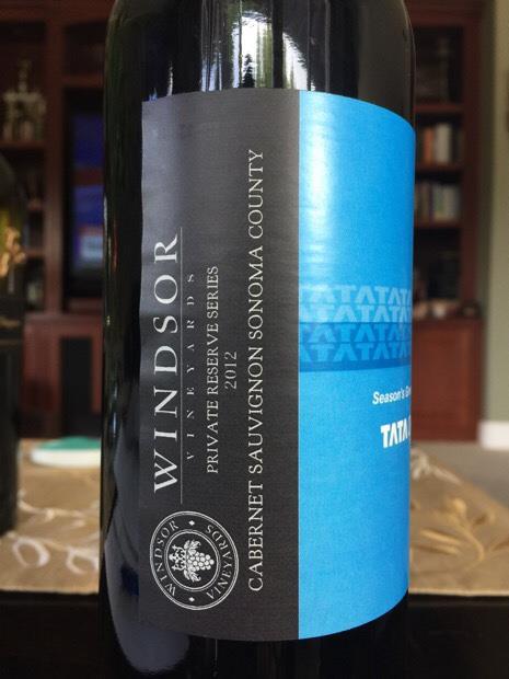 2011 Windsor Vineyards Cabernet Sauvignon Private Reserve Sonoma County ...