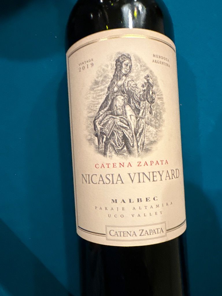2019 Bodega Catena Zapata Malbec Nicasia Vineyard, Argentina, Mendoza ...