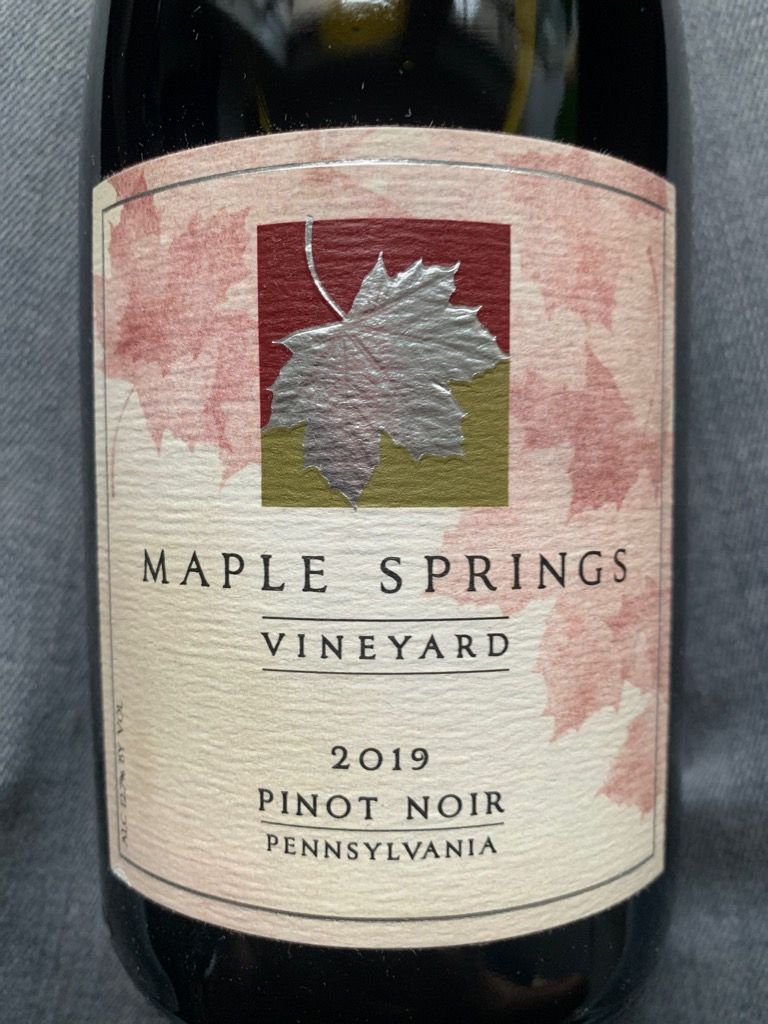2020 Maple Springs Pinot Noir, USA, Pennsylvania, Lehigh Valley ...