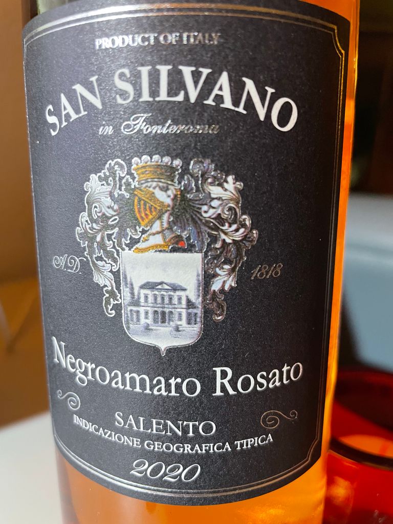 2020 San Silvano Negroamaro Salento IGT, Italy, Puglia, Salento IGT ...
