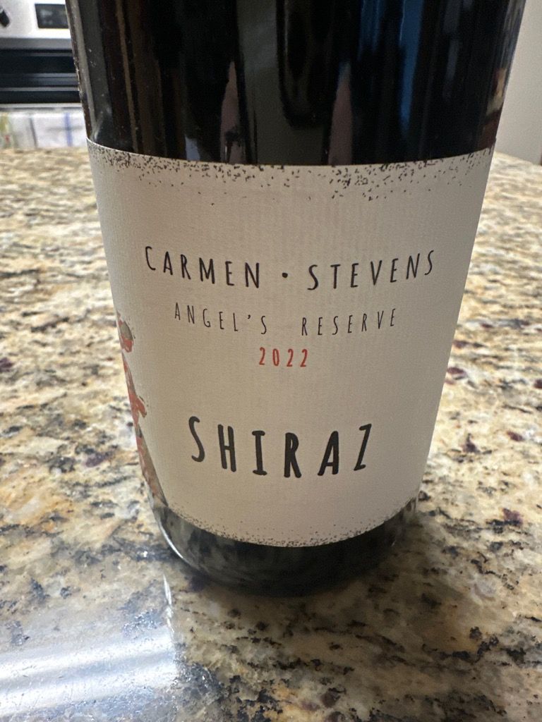 2022 Carmen Stevens Angel's Reserve Shiraz Grenache, South Africa ...