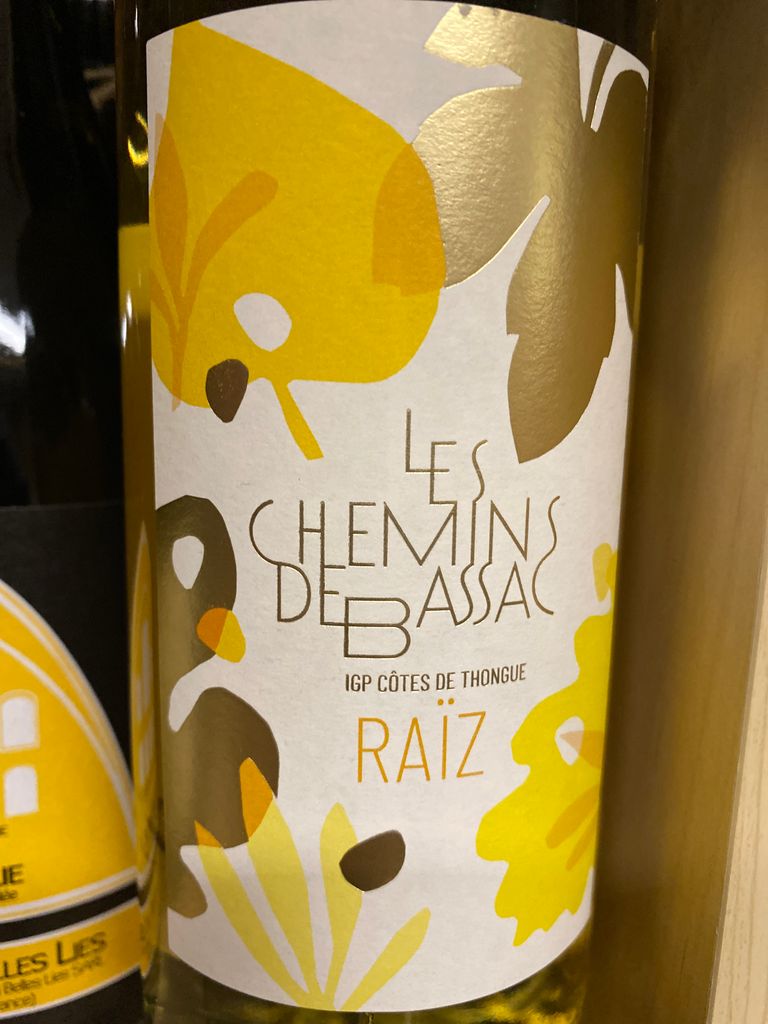 2022 Les Chemins de Bassac Côtes de Thongue RAÏZ blanc, France ...