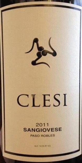 2009 Clesi Sangiovese, USA, California, Central Coast, Paso Robles ...