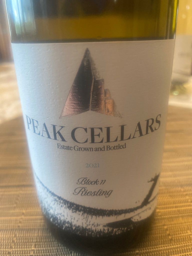 2021 Peak Cellars Riesling Carr's Landing Block Eleven, Canada, British ...