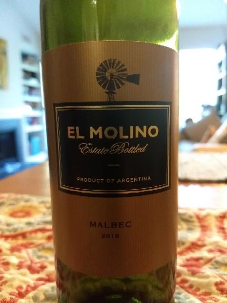 2018 Bodegas Molino Malbec, Argentina, Mendoza - CellarTracker