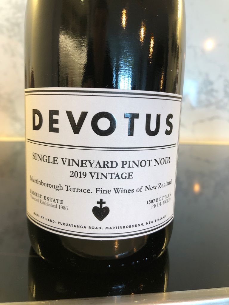 2019 Devotus Pinot Noir Martinborough Terrace, New Zealand, North ...