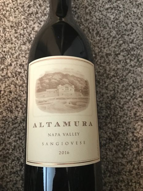 2016 Altamura Sangiovese, USA, California, Napa Valley - CellarTracker
