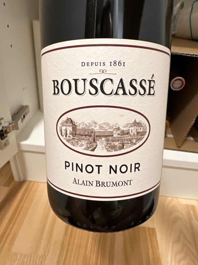 2020 Alain Brumont Pinot Noir Château Bouscassé, France, Southwest ...