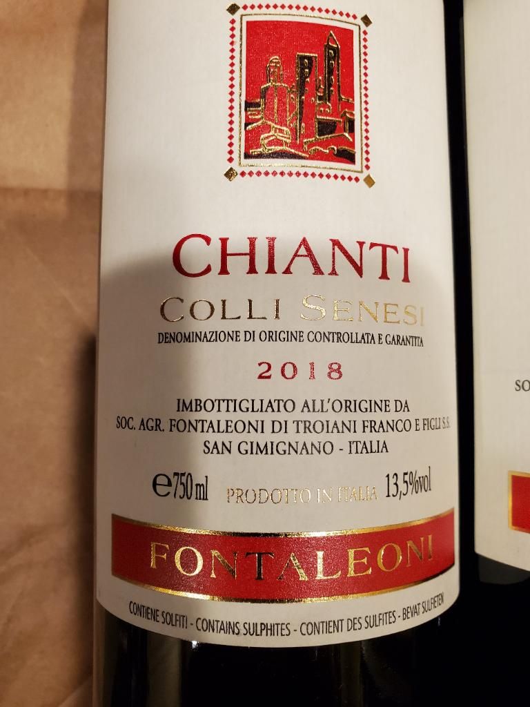 2018 Fontaleoni Chianti Colli Senesi, Italy, Tuscany, Chianti, Chianti ...