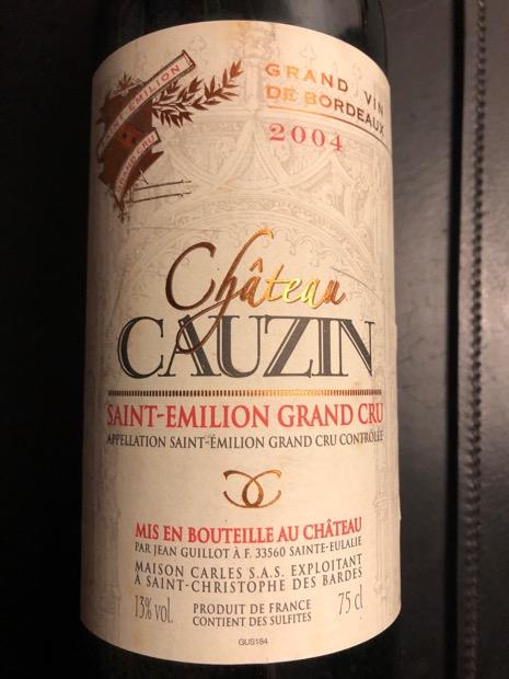 2003 Château Cauzin, France, Bordeaux, Libournais, St. Émilion ...