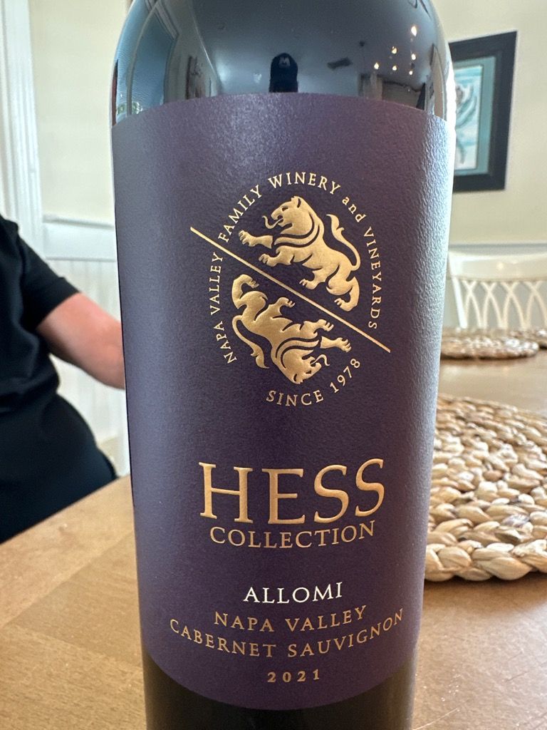 2021 The Hess Collection Cabernet Sauvignon Allomi, USA, California ...