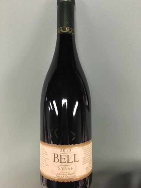2013 Bell Wine Cellars Syrah Canterbury Vineyard, USA, California ...