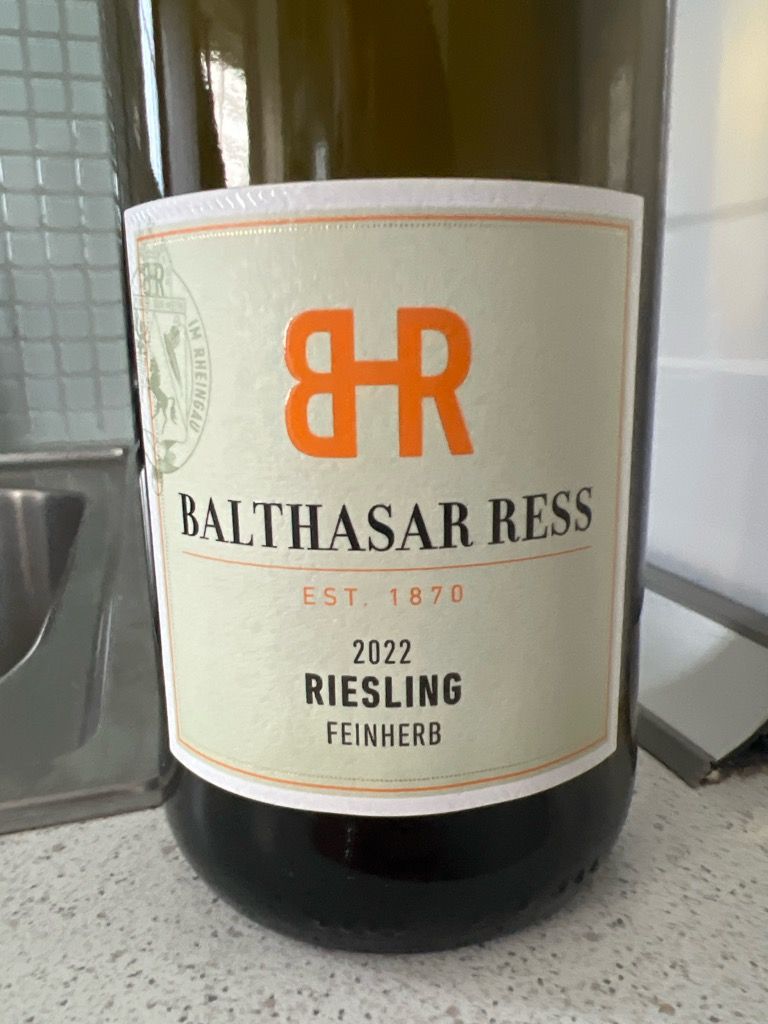 2021 Balthasar Ress Riesling feinherb, Germany, Rheingau - CellarTracker