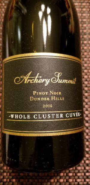 2016 Archery Summit Pinot Noir Whole Cluster Cuvée, USA, Oregon ...