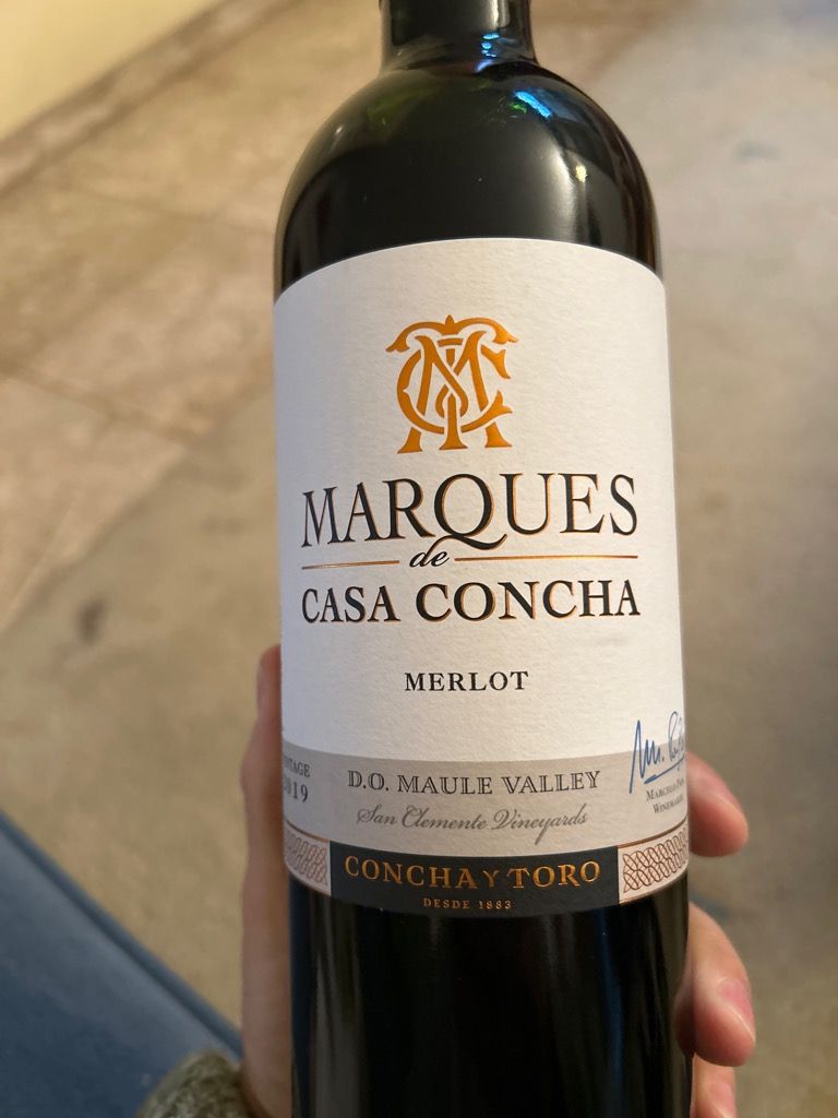 2019 Concha y Toro Merlot Marqués de Casa Concha, Chile, Maule Valley ...