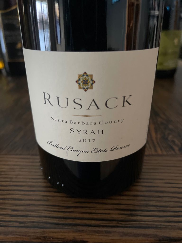 2017 Rusack Syrah Reserve Ballard Canyon Estate, USA, California ...