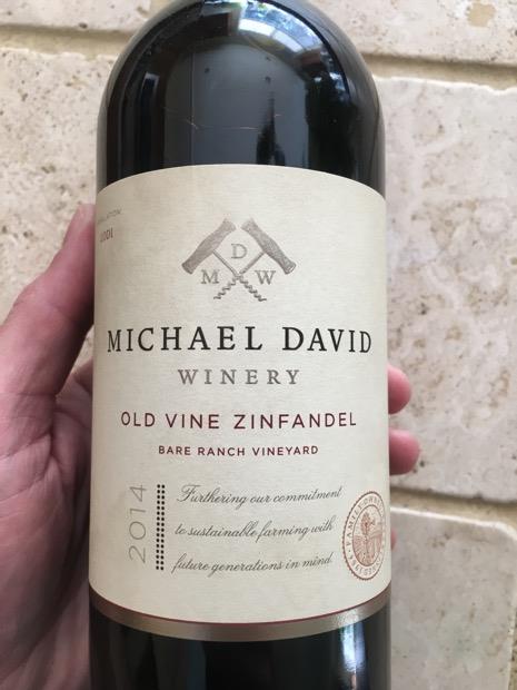 2014 Michael-David Vineyards Old Vine Zinfandel Bare Ranch, USA ...