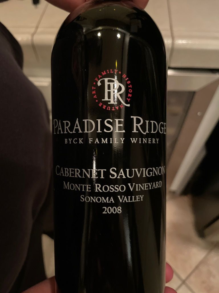 2008 Paradise Ridge Cabernet Sauvignon Monte Rosso, USA, California ...