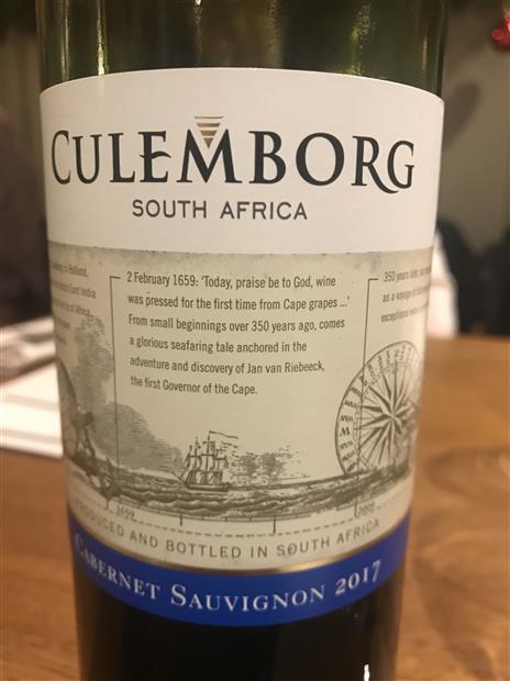 2005 Culemborg (DGB) Cabernet Sauvignon, South Africa, Western Cape ...