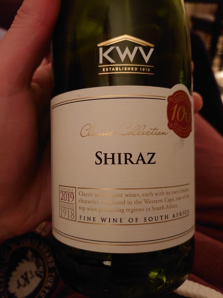 2020 KWV Shiraz Classic Collection, South Africa, Western Cape ...