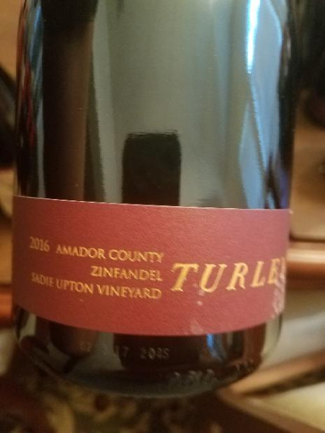 2016 Turley Zinfandel Sadie Upton, USA, California, Sierra Foothills ...