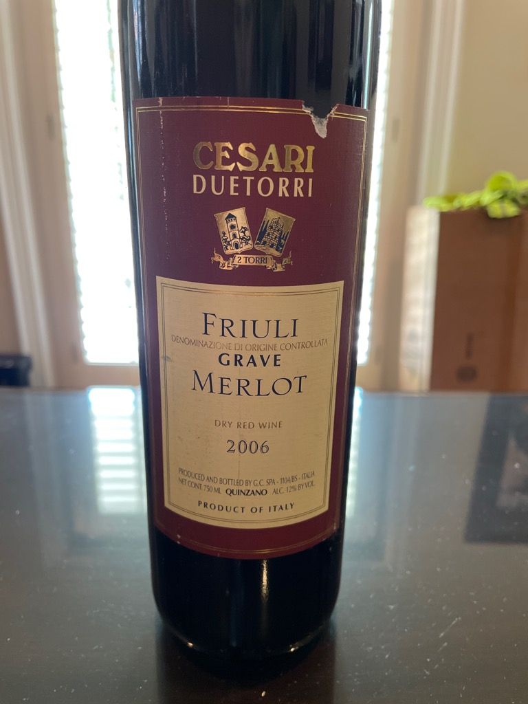 2006 Cesari Friuli Grave Merlot Duetorri, Italy, Friuli-Venezia Giulia ...