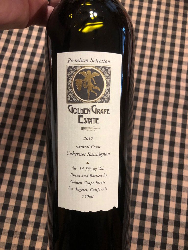 2012 Golden Grape Estate Cabernet Sauvignon, USA, California, Central ...