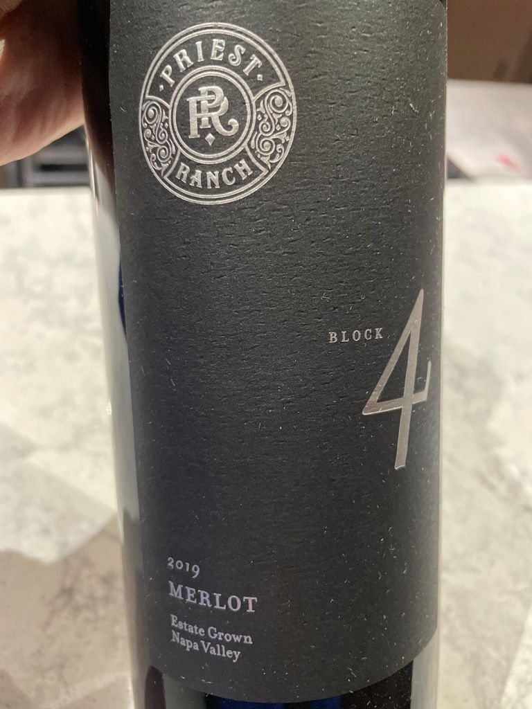 2019 Priest Ranch Merlot Block 4 Estate, USA, California, Napa Valley ...
