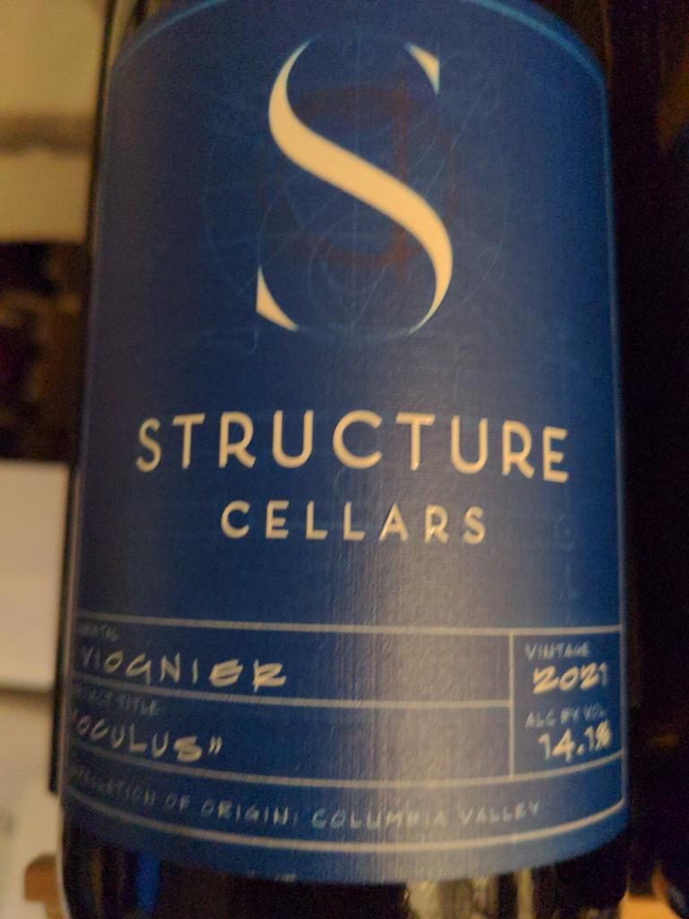 2021 Structure Cellars Viognier Oculus, USA, Washington, Columbia ...