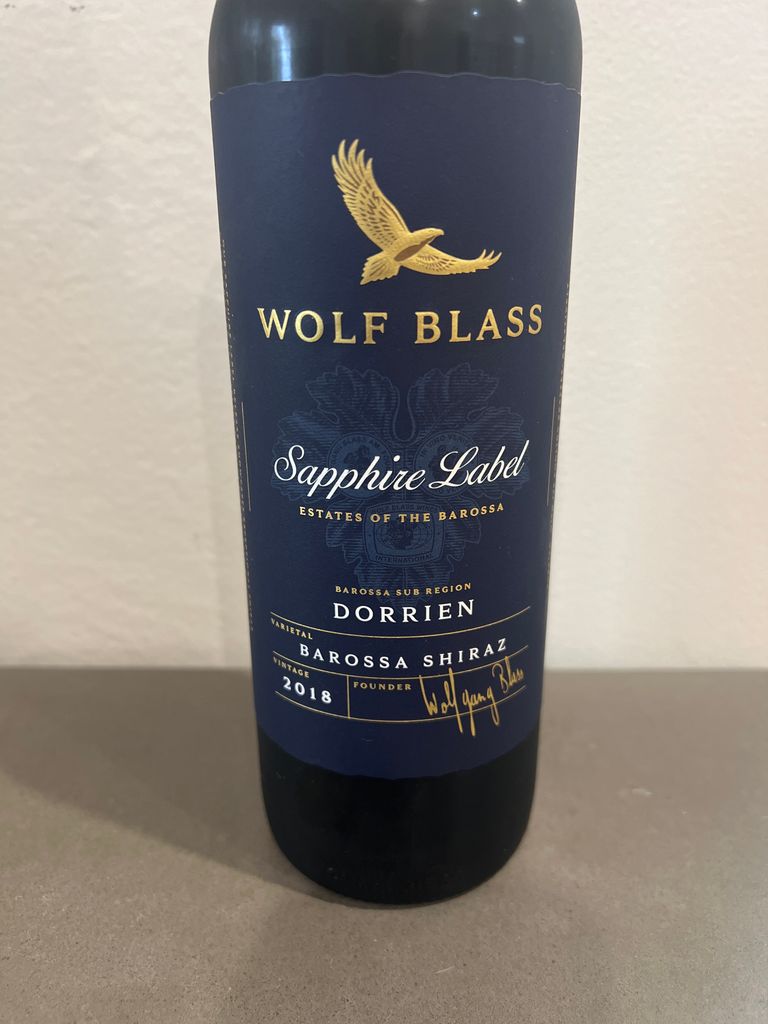 2014 Wolf Blass Shiraz Sapphire Label-Dorrien Shiraz 5352, Australia, South Australia, Barossa ...