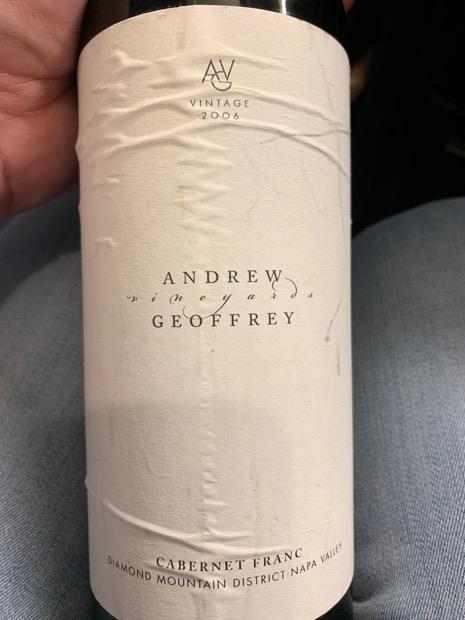 2006 Andrew Geoffrey Vineyards Cabernet Franc Diamond Mountain, USA ...
